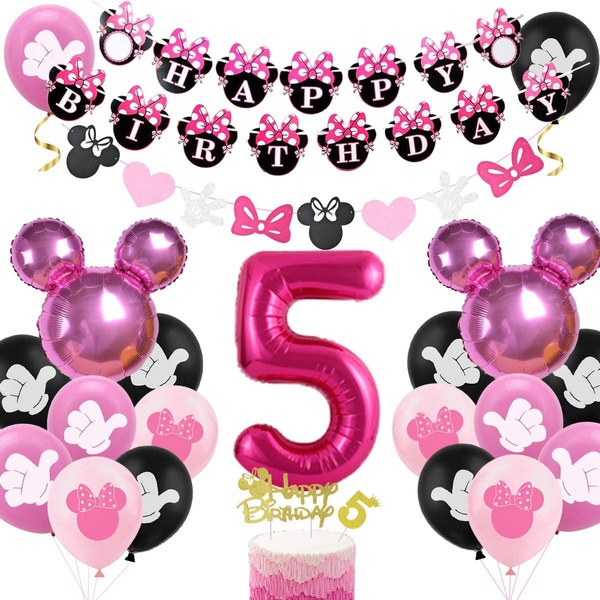 Minnie Birthday Decorations for Girls 5th Birthday Minnie Mouse Party ...