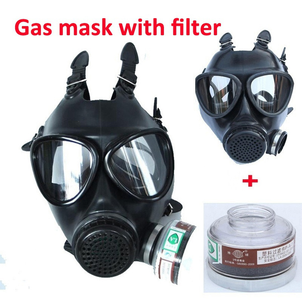 2 IN 1 Paint Spray Military Gas mask Rubber Full face mask Respirator ...