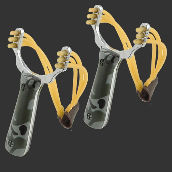 High Quality Slingshot Shooting Hunting Slingshot Three Card Six-strand ...