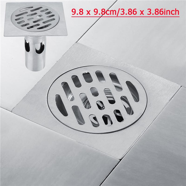 SquareFloor Drain Stainless Steel Wet Room Kitchen Bathroom Shower ...