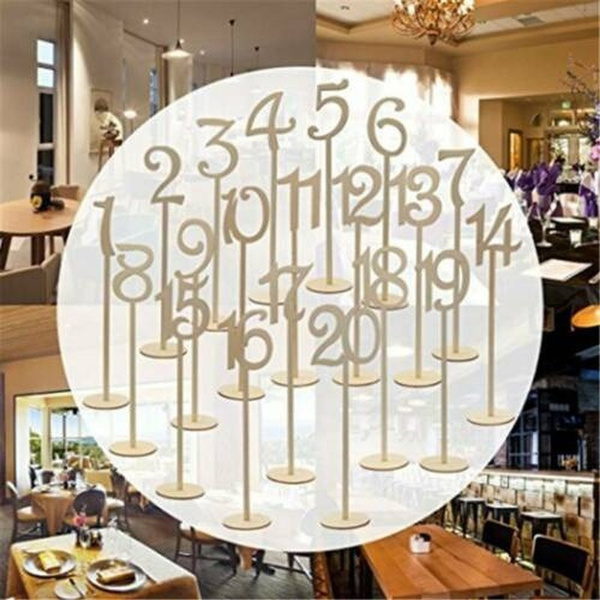 Party Restaurant Banquet Table Number Sign Wooden Number Board Wedding ...