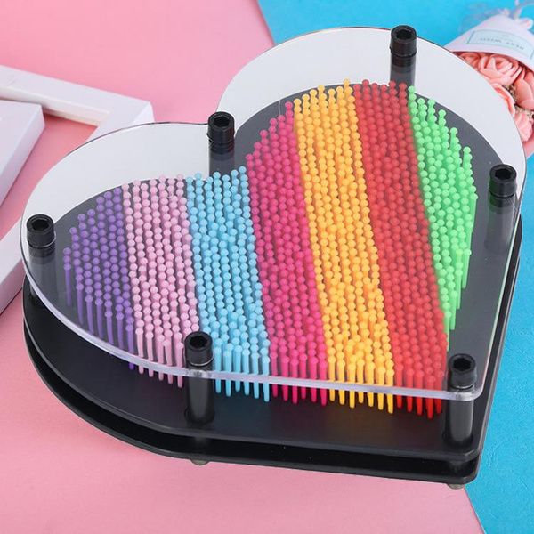 3D Pin Art Toy Sensory Pin Art Board For Kids, Large 7.4 X 7 Inch Pin ...