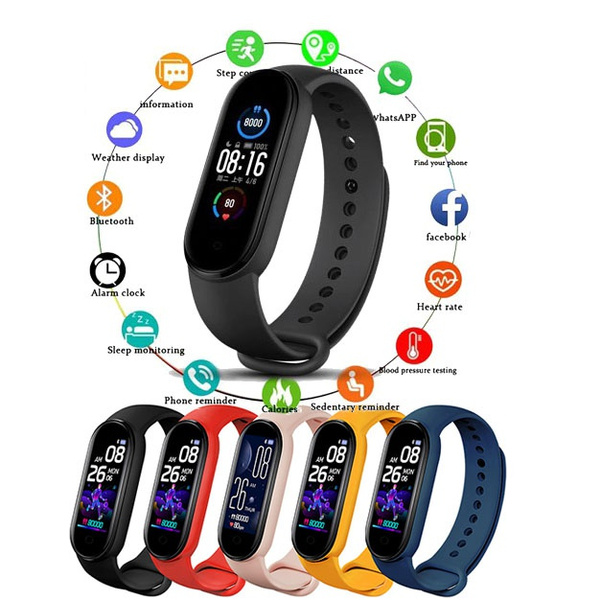 M5 Smart Bracelet CE RoHS Blood Oxygen Blood Pressure Heart Rate Meter ...