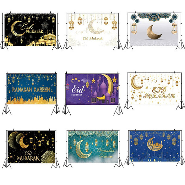 Eid Mubarak Background Decorations Ramadan Kareem Home Party Backdrop ...