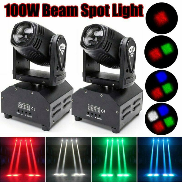 RGBW Mini Stage Lighting Beam LED Moving Head DMX Spotlight Disco DJ ...
