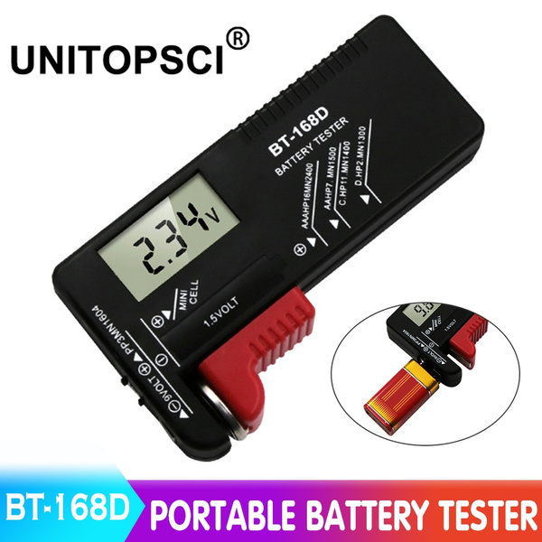 New BT-168D LCD Universal Battery Cell Tester AA/AAA/C/D/9/1.5V Battery ...