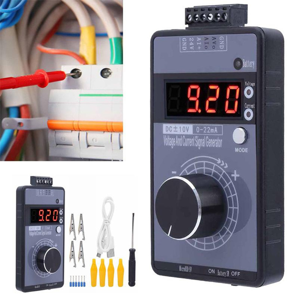 Voltage Generator, Hand‑Held 0‑10V 0‑22mA Digital Voltage Current ...