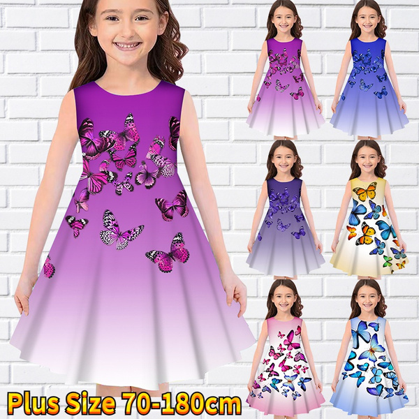 Girls Kids Dresses Kids Butterfly Dresses Girls Sleeveless Cute Dresses ...