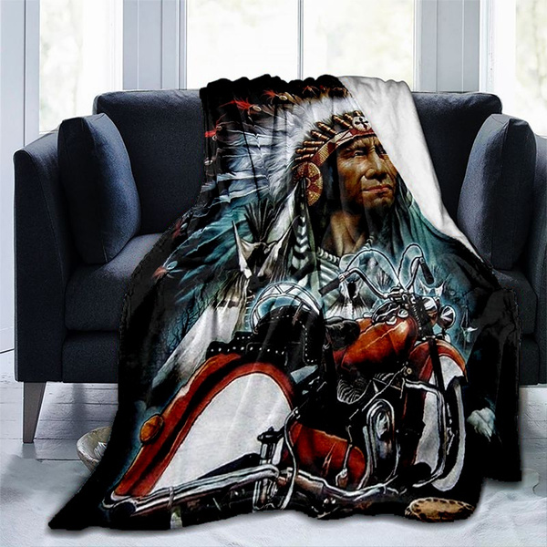 Indian motorcycle Blanket Sherpa Fleece Wearable Throw Blanket ...