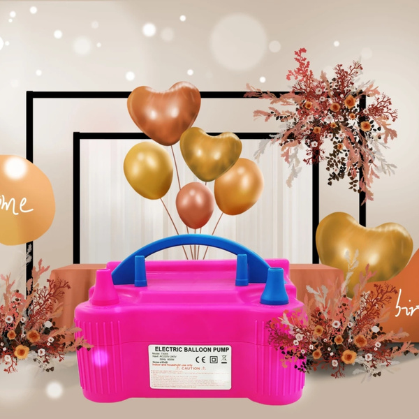 Electric Balloon Air Pump Inflator Dual-Nozzle Machine Air Balloon ...