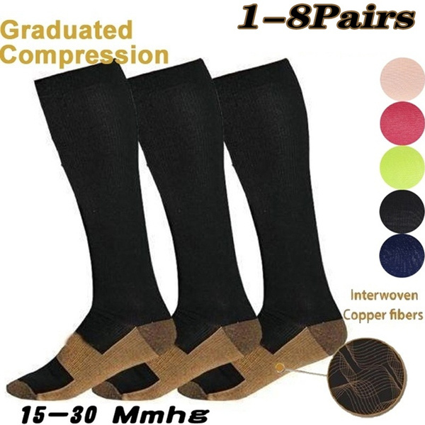 1/2/3/4/5/6/7/8 Pairs Compression Socks 15-30 MmHg Men´s Women´s ...