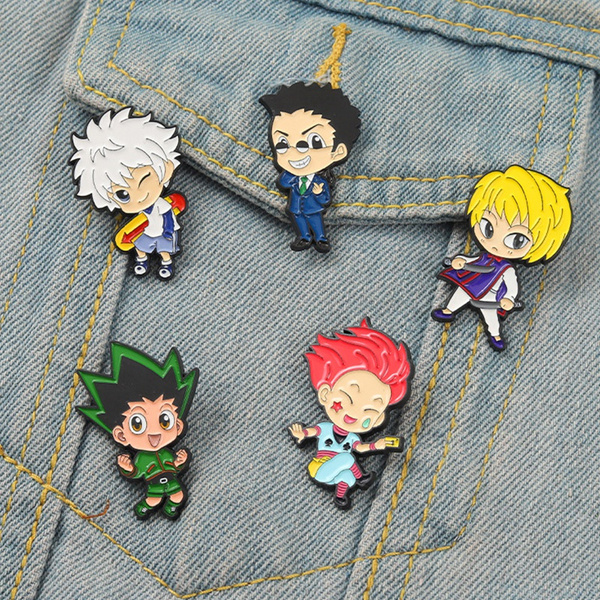 1 Pcs Hunter X Hunter Pins Killua Zoldyck Gon Freecss Kurapika Japan ...