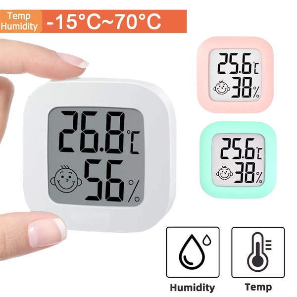 Mini LCD Digital Thermometer Hygrometer Indoor Outdoor Temperature Home ...
