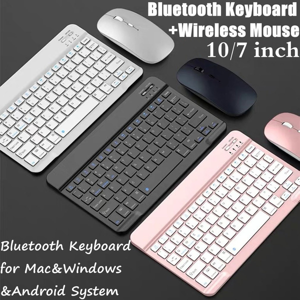 1PCS 10/7 inch Wireless Keyboard Bluetooth Keyboard with Wireless Mouse ...