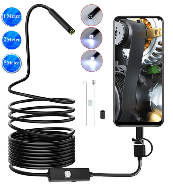 1/2/5M Endoscope 3 in 1 Endoscope HD 1080P with Adjustable 6LEDs IP67 ...