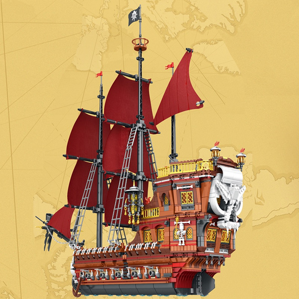 New 3066pcs Ideas Pirate Ship Revenge Pirate Ship Building Blocks