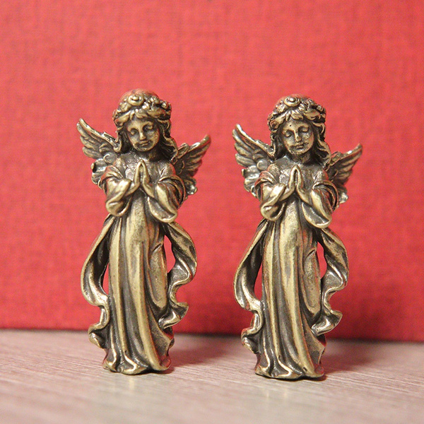 Antique Copper God of Love Cupid Statue Small Ornaments Brass Angel ...