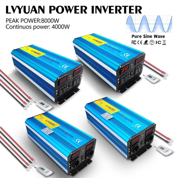 Wireless Remote Control Power Inverter 12V/24V to 220V 230V 4000W/8000W ... Wireless Remote Control Power Inverter 12V/24V to 220V 230V 4000W/8000W ...