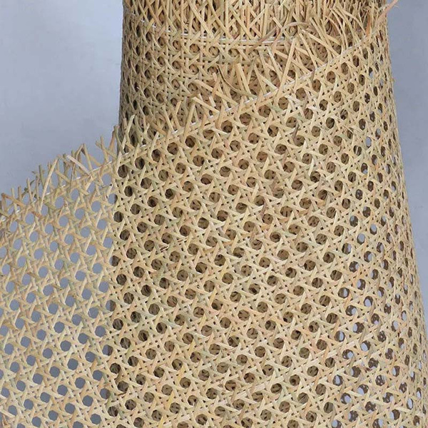Light Cyan Light Yellow Natural Indonesian Rattan Cane Webbing Mat | Wish