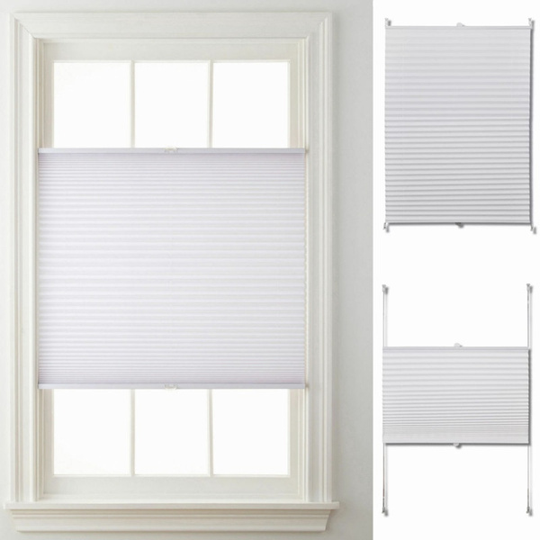Modern Plisse Blind White Pleated Protective Blind Window Accessory | Wish
