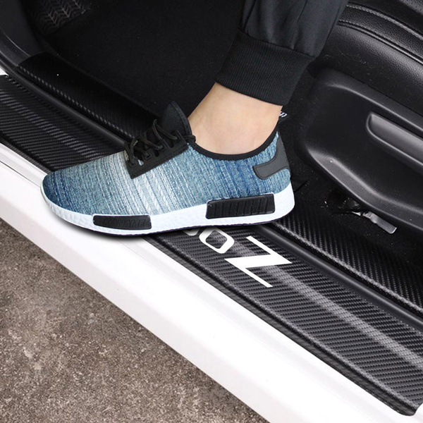 Car Door Threshold Plate Carbon Fiber Scuff Sticker Door Sill Sticker ...