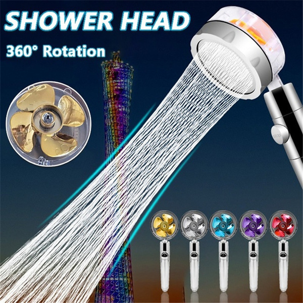 High Pressure Shower Head 360 Degrees Rotating Water Saving Hand Held