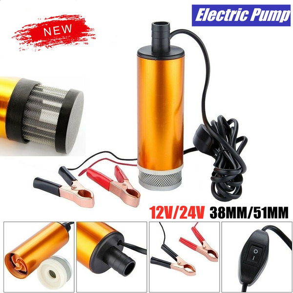 12V/24DV DC 38MM/51MM Mini Diesel Fuel Electric Transfer Pump Refueling ...