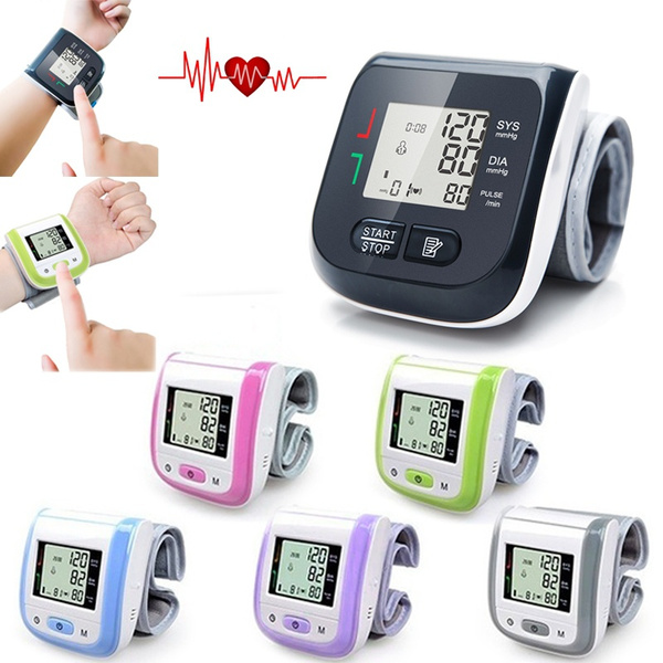 Digital Blood Pressure Monitor Wrist Heart Beat Meter Automatic LED ...