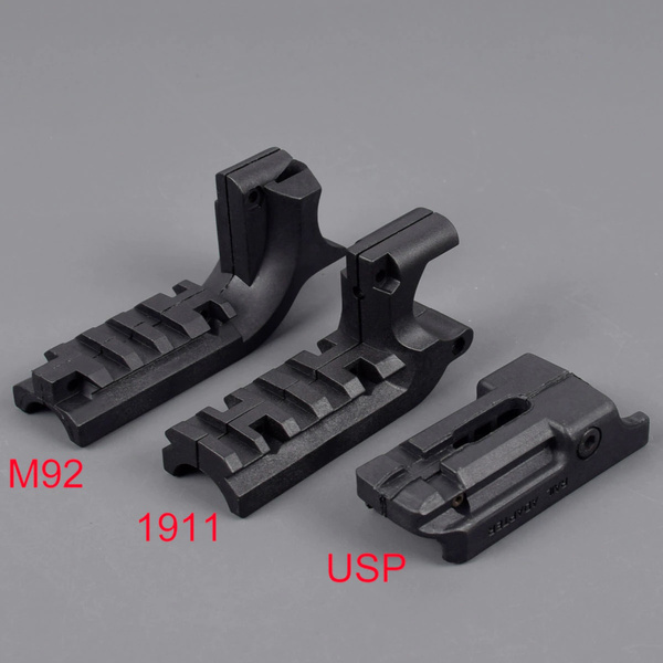 Tactical Beretta M92 1911 USP Picatinny Rail Adapter For 20mm Under ...