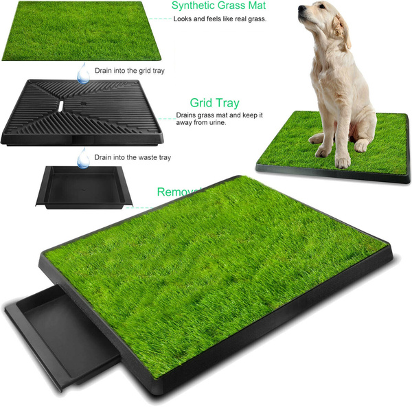 Pet Toilet With Tray Faux Turf WC Preventing Spills And Mess Pet Potty ...