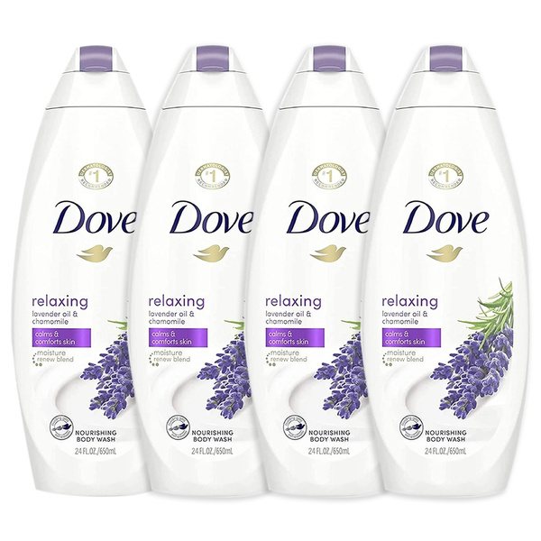 Pack of (4) Dove Relaxing Lavender Oil And Chamomile Calms And Comforts ...