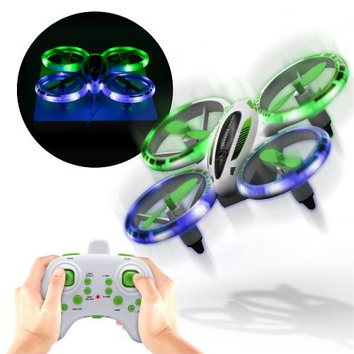 Used MerchSource 1012182 Sharper Image LED Stunt Drone 2.4GHz RC Glow ...