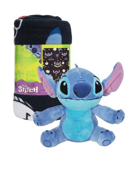 Disney Stitch Throw Blanket 45" x 60" & Stuffed Plush Toy Stitch Set | Wish