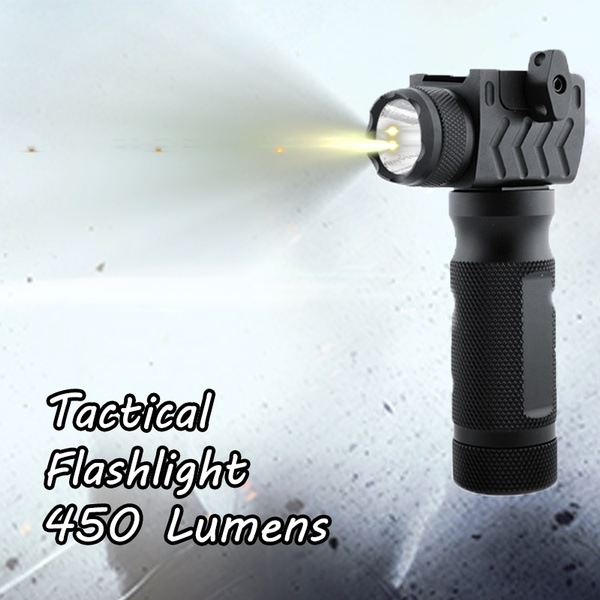 20mm Ultra Tactical Flashlight 450 Lumens LED Vertical Forward-Grip ...