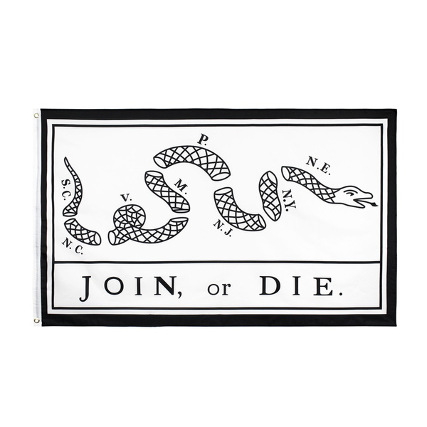 90*150cm 3x5fts Join or Die Flag Rattlesnake Revolutionary War Ben ...