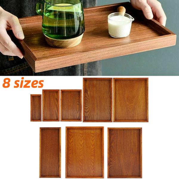 8 Sizes Wooden Serving Trays Kitchen Nesting Trays Wooden Trays ...