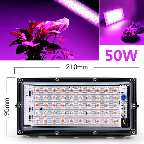 50W LED Grow Light Full Spectrum Phyto Lamp Greenhouse Plant ...