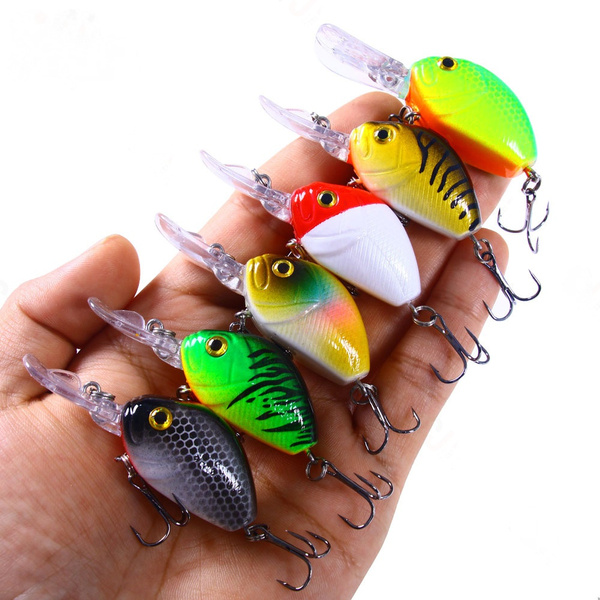 65mm 7.5g Long Lip Diving Fishing Lure Crankbait Artificial Bionic ...