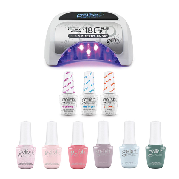 Gelish Complete Manicure Kit w/ LED Curing Light, Terrific Trio and ...
