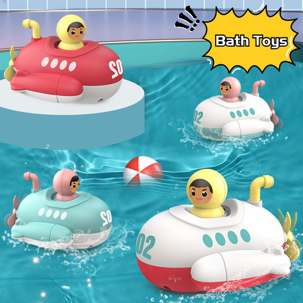 Baby Bath Toys Water Jet Submarine Shower Swimming Pool Children's Bath ...