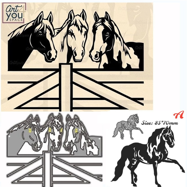 Horse scrapbooking cut paper die embossing die album cards, handicrafts ...