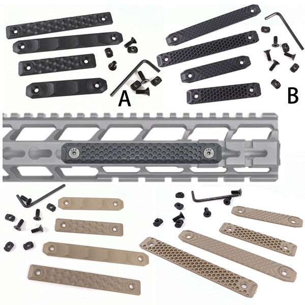 Airsoft RS CNC Aluminum Alloy Rail Cover For M-lok and Keymod Rail ...