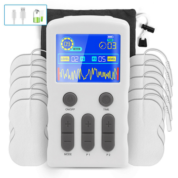 25 Modes TENS Unit Machine Muscle Therapy 50 Intensity Pain Relief Gift ...