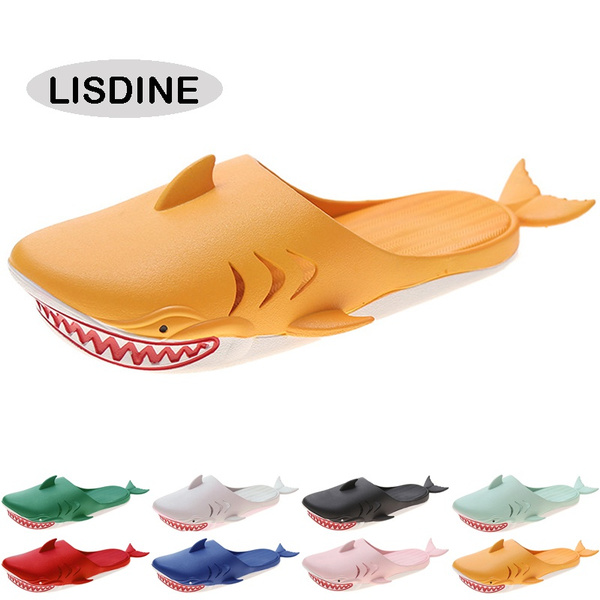 Shark Sandal for Women Outdoor Cartoon Shark Funny Sandals Comfort ...