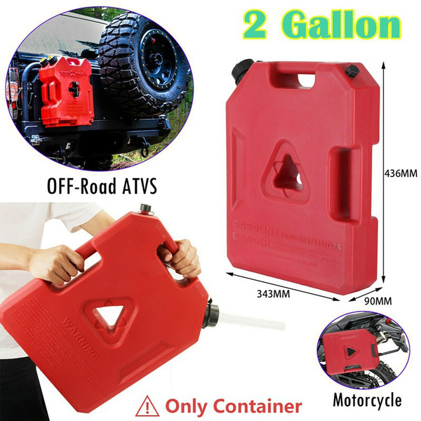 2 Gallon Fuel Pack Spare Container Off Road ATV Pack Jerry Can Polaris ...