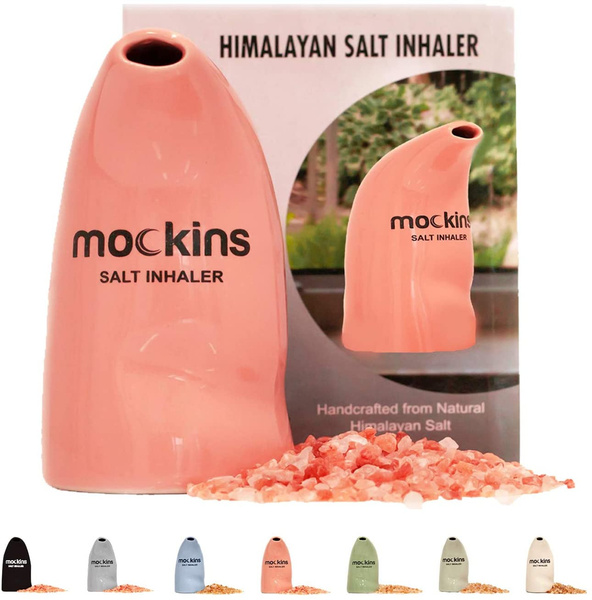 Easy to Use Ceramic Salt Inhaler and Includes Pure Pink Salt - Pink ...