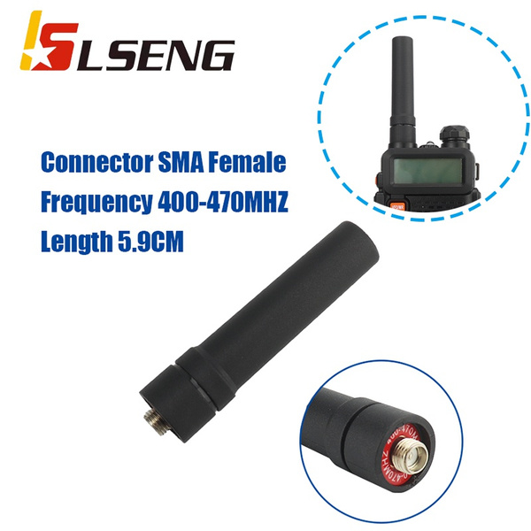 LSENG SMA Short 5.9CM Female Rubber High Gain Walkie Talkie Antenna UHF ...