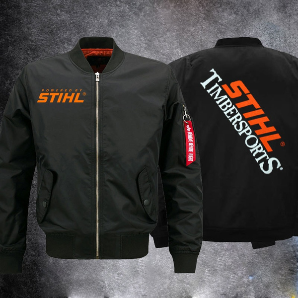 Spring Winter Mens Stihl Timbersports Army Pilot Jacket Powered by ...