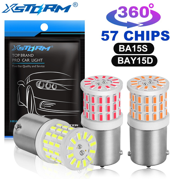 XSTORM 1 Piece Ceramic LED 1156 BA15S P21W 1157 BAY15D P21/5W LED Bulb ...