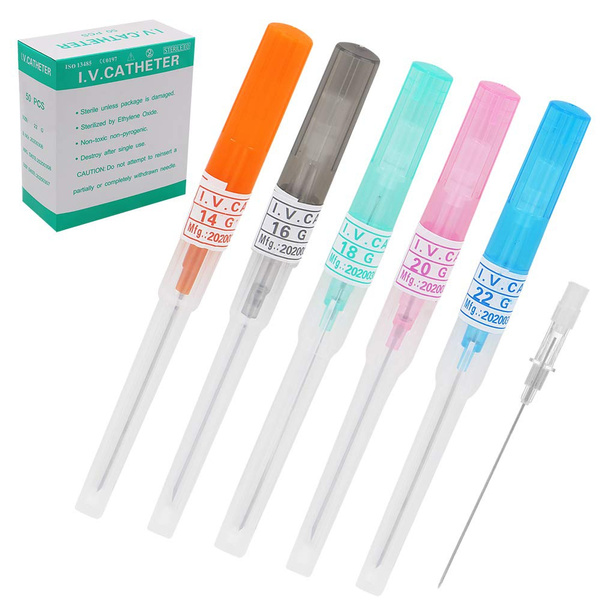 Catheter Piercing Needles - 50p Mixed Sizes 14G 16G 18G 20G and 22G ...